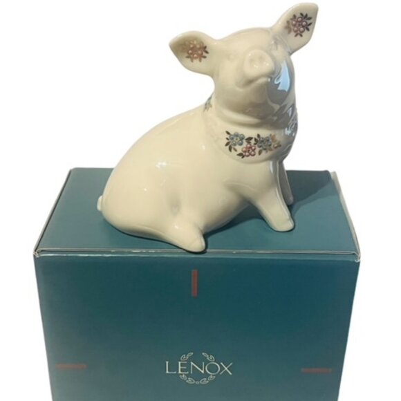 Lenox | Art | Lenox Porcelain Pig Figurine Crown Jewels Nib Box ...